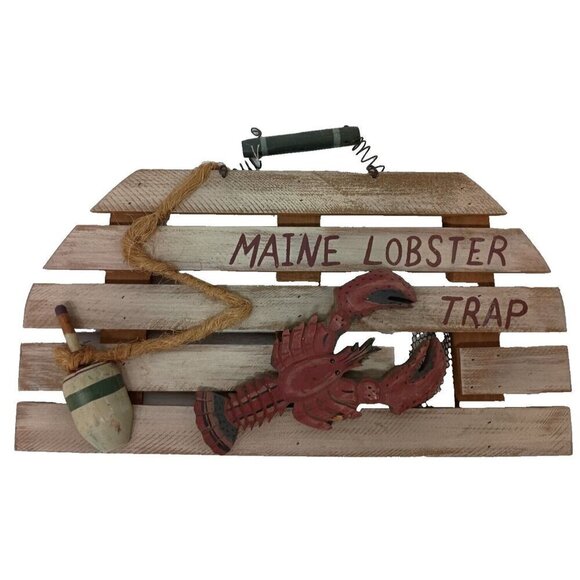 Vintage | Wall Decor | Vintage Wood Maine Lobster Trap Wall Hanging ...